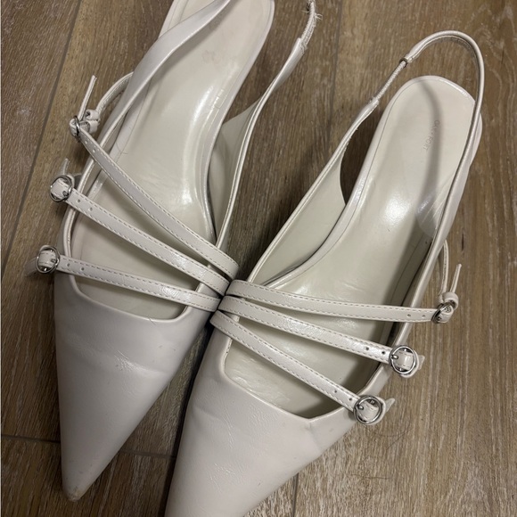 OAK + FORT | Shoes | Oak Fort Cream Slingback Heels | Poshmark